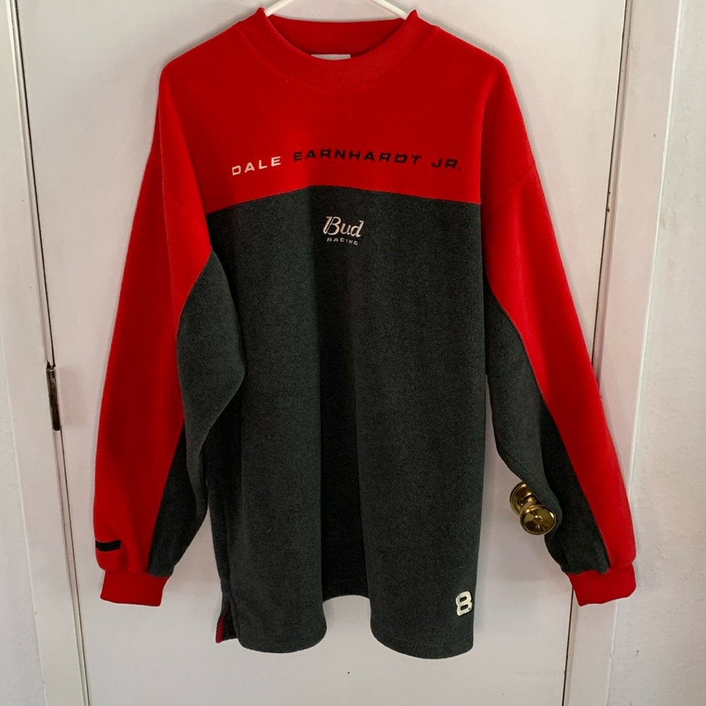 Nascar Dale Earnhardt Jr Red & Charcoal Grey Fleece S… - Gem